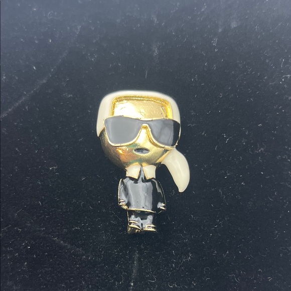 Karl Lagerfeld | Jewelry | Karl Lagerfeld Brooch Pin Gold Tone Enamel ...